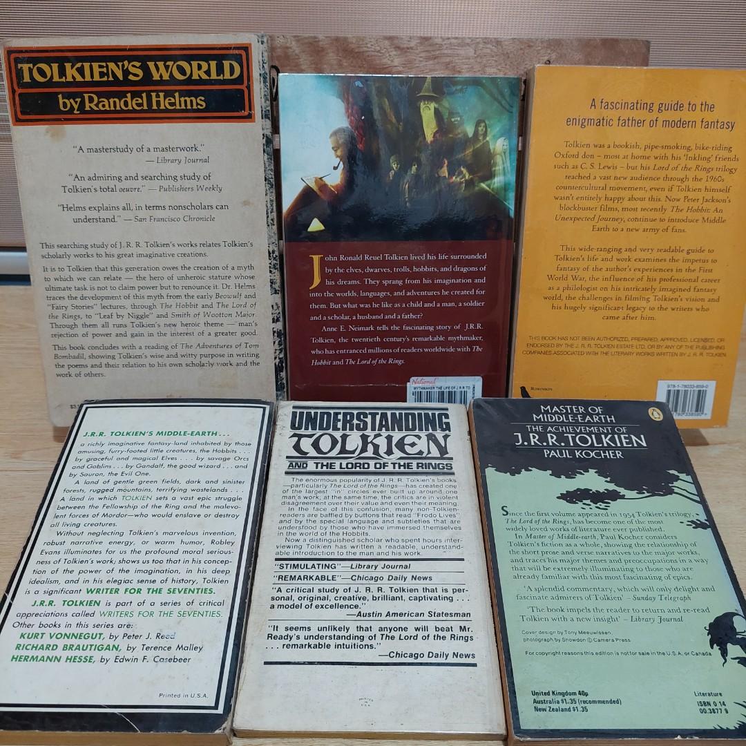 SET of J. R. R. Tolkien Biography Studies Books Lord of the Rings ...