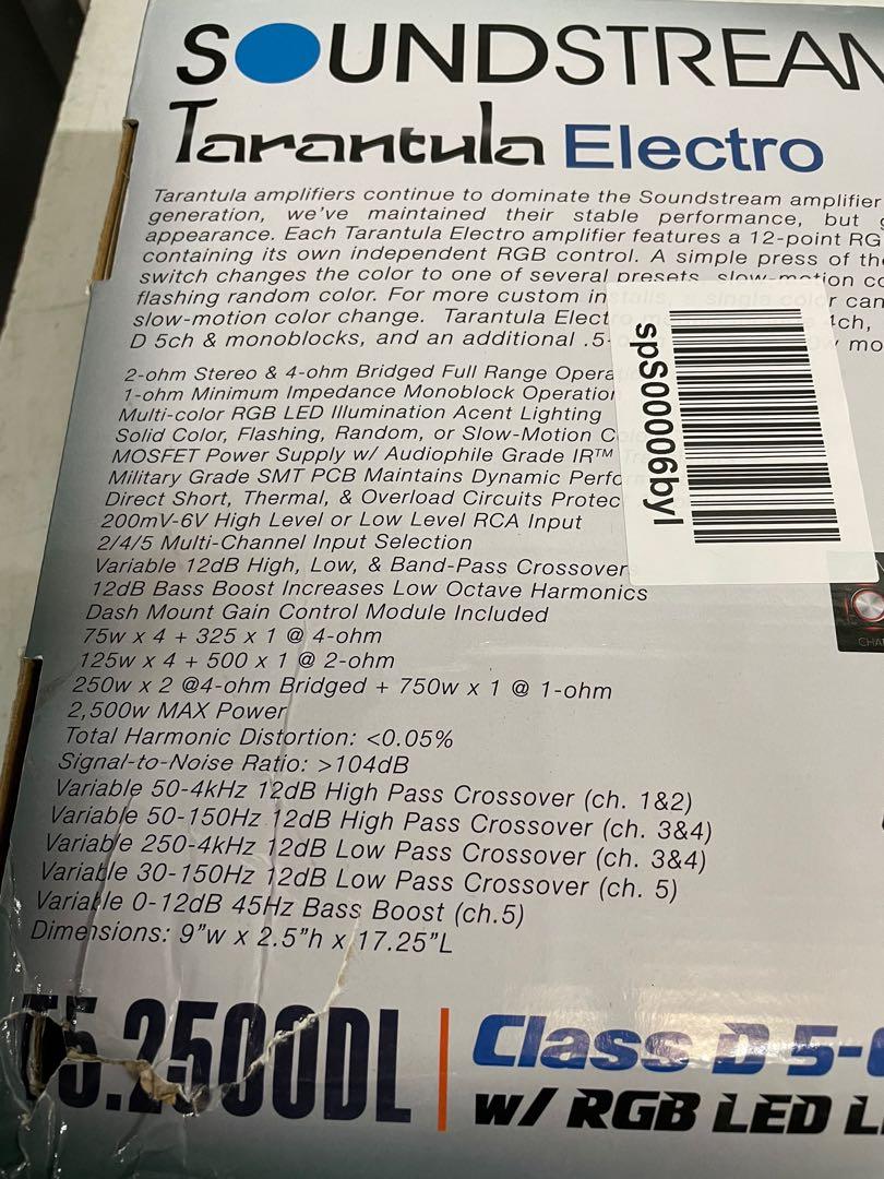 Sound Stream T5.2500DL Class D 5-Channel Car Amplifier, Car Accessories ...