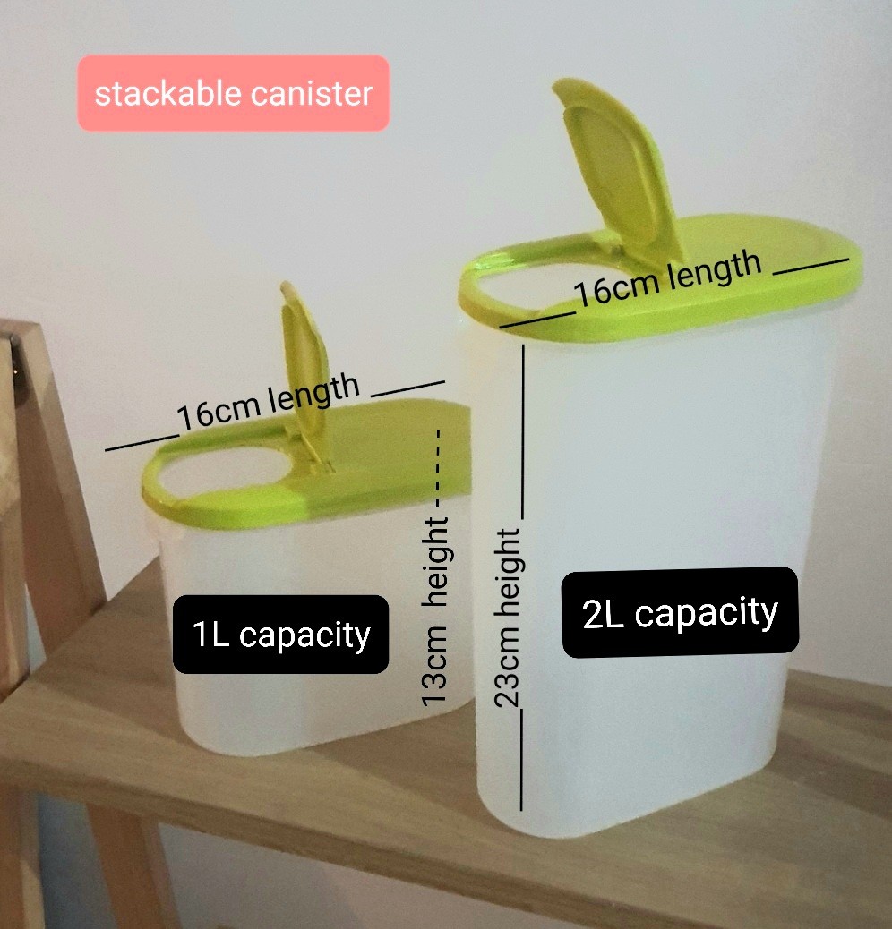 Stackable Canister 2l and 1l Set brand new Kitchen Organizer, Furniture ...