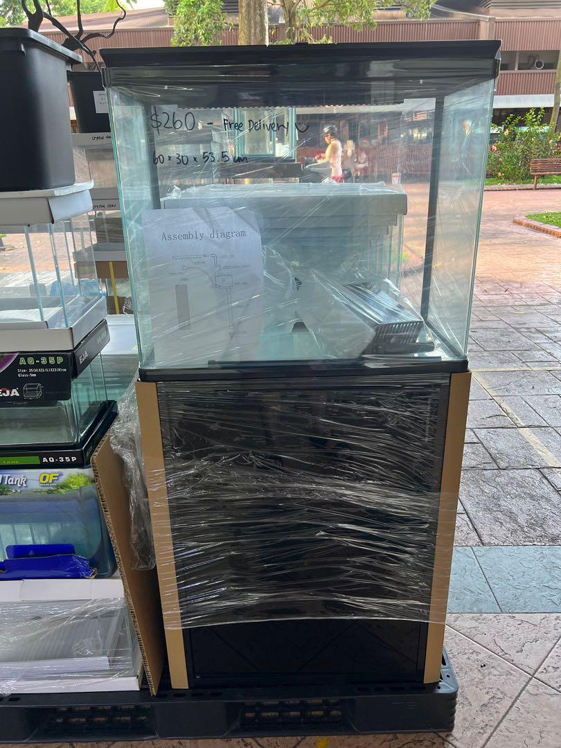 Sunsun 2ft Tank and Cabinet Set (FREE DELIVERY), Pet Supplies, Homes ...