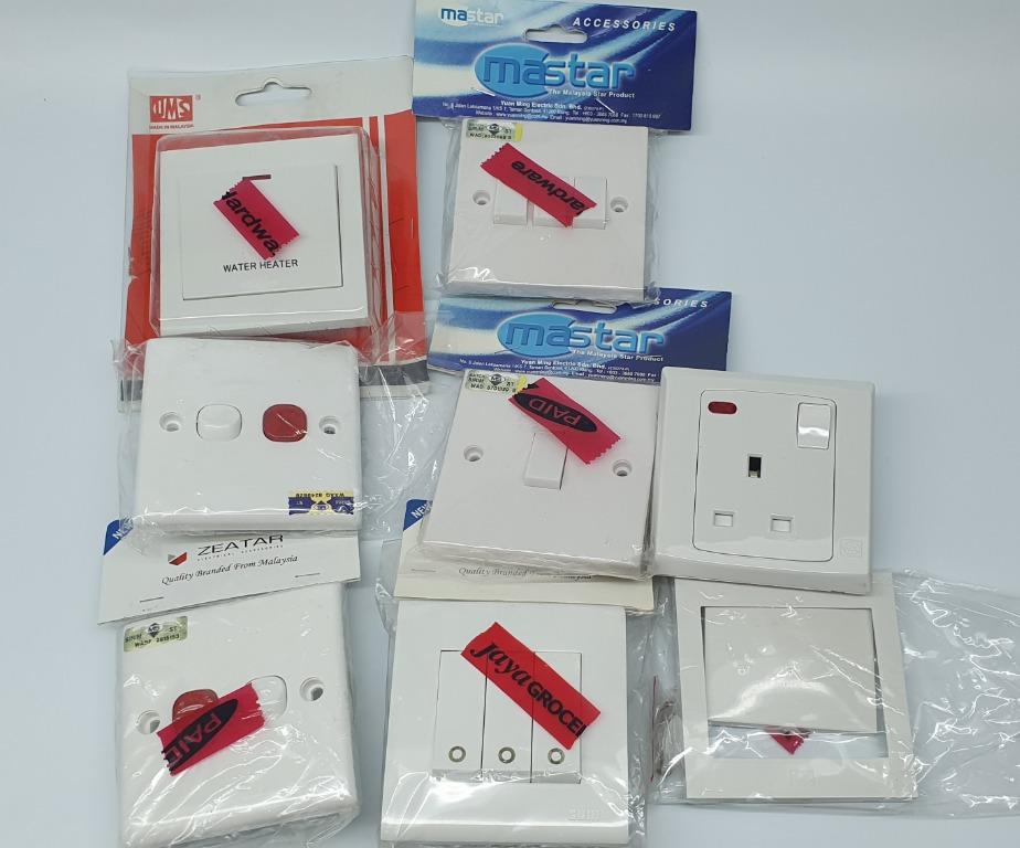 Switches suis wall socket bundle, Furniture & Home Living, Furniture ...