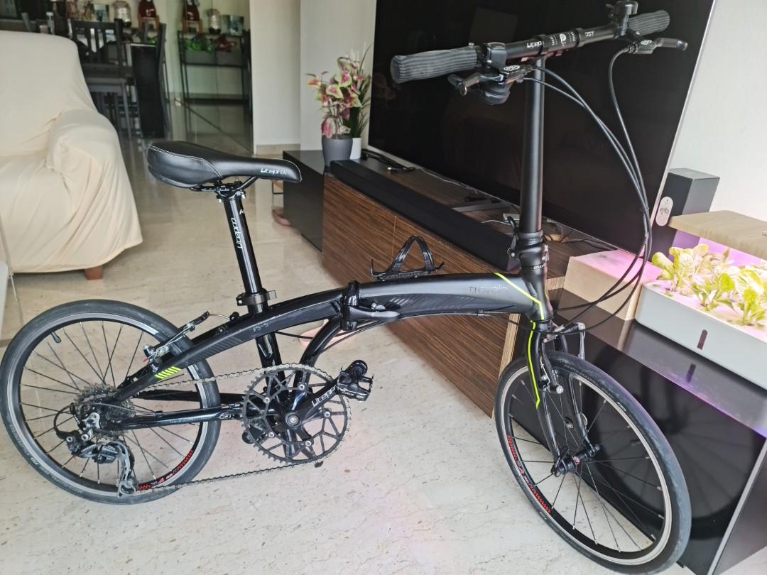 Travelo FS-S streak lime green Lightweight Foldie Foldable Bicycle 10 ...