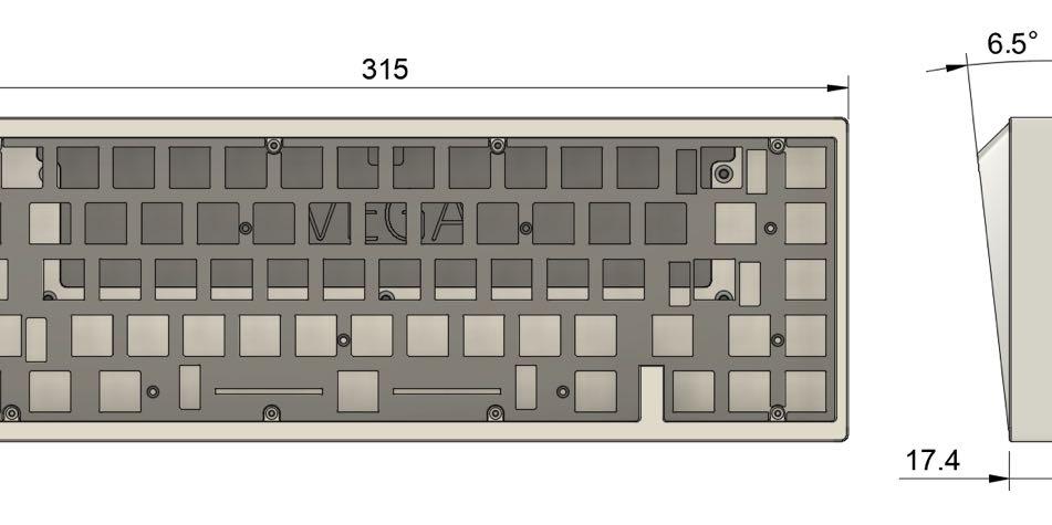 VEGA65 / VEGA 65 - GASKET 65% MECHANICAL KEYBOARD, Computers & Tech ...