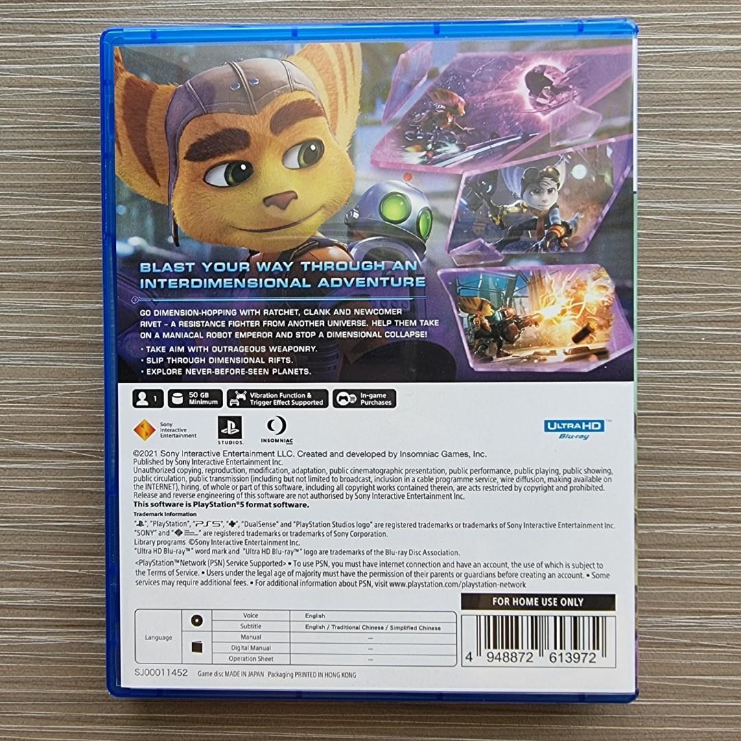 WTS: Mint condition Ratchet & Clank: Rift Apart (PS5) game (Codes ...