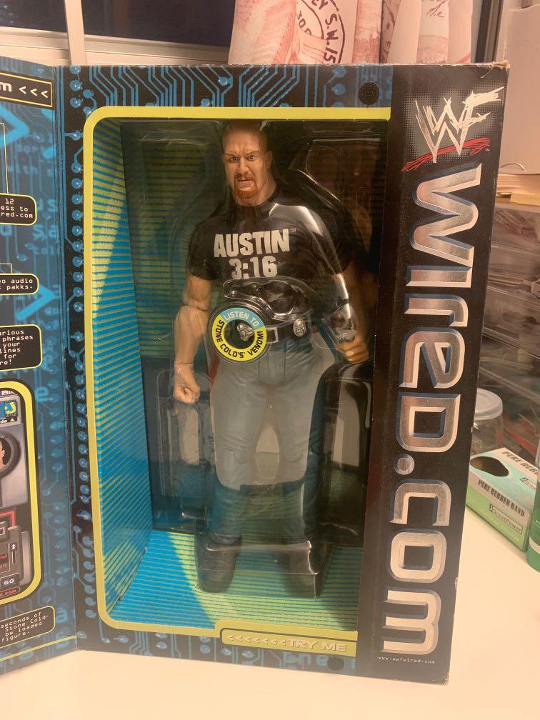 WWF WWE Stone Cold 發聲Figure, 興趣及遊戲, 玩具 & 遊戲類 - Carousell