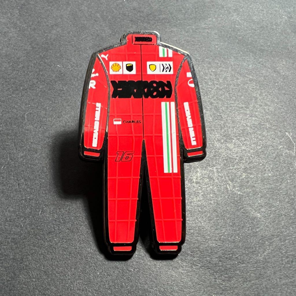 2021 Ferrari Charles Leclerc Racing Suit, F1 Enamel Racing Suit Pins ...