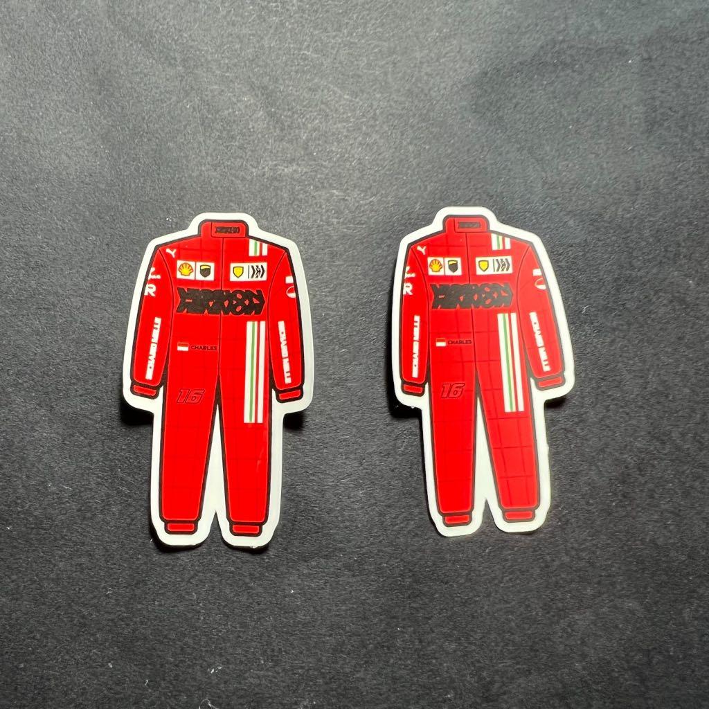 2021 Ferrari Charles Leclerc Racing Suit, F1 Enamel Racing Suit Pins ...