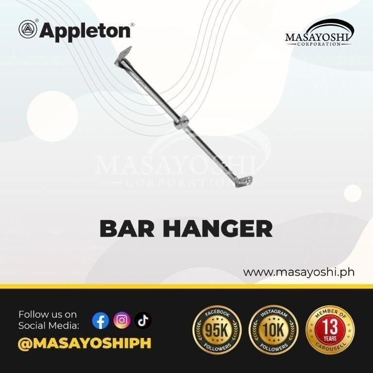 Appleton Adjustable Bar Hanger with Slide On Clip, 14 to 20" | Model ...