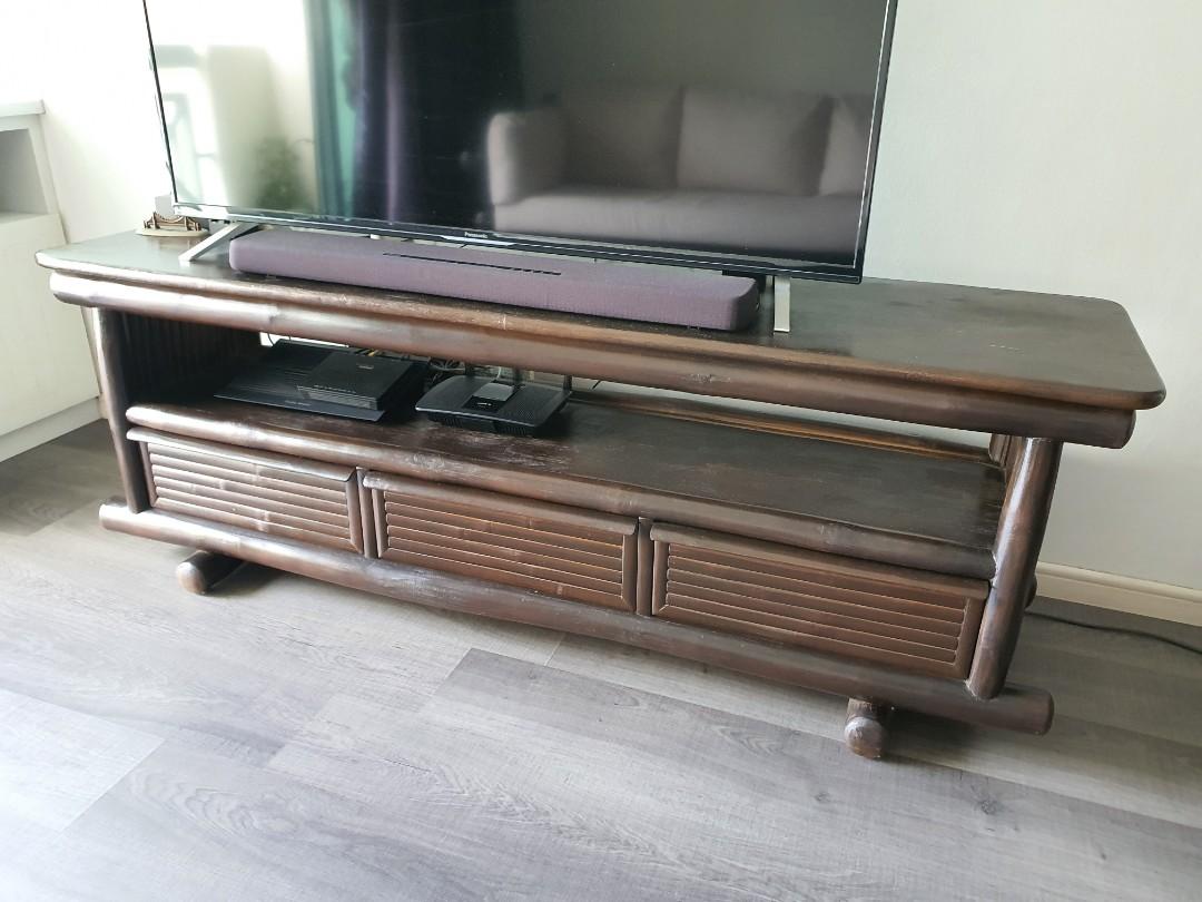 Bamboo TV Console, 182x64x46cm, Furniture & Home Living, Furniture, TV ...