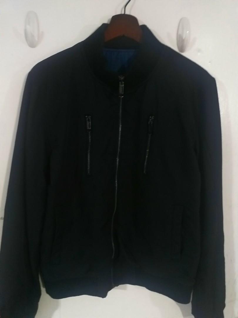 BNY Unlimited Reversible Bomber Jacket Size L, Black/Denim, Men's ...