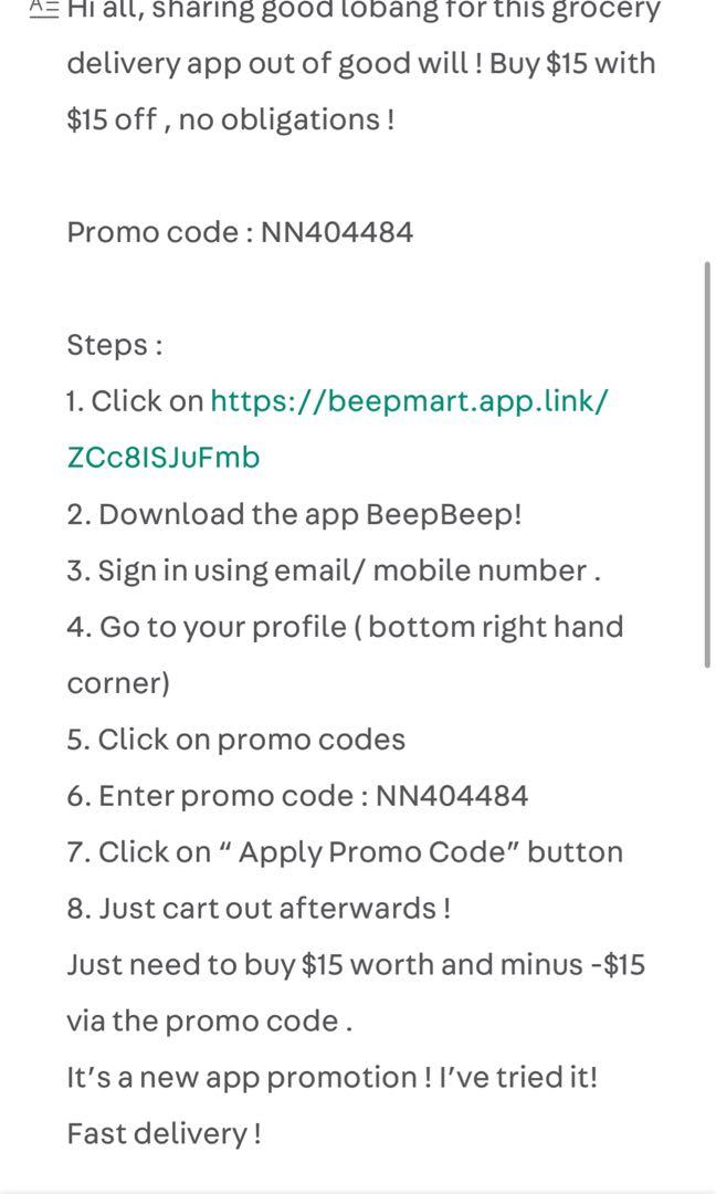 beep beep promo code