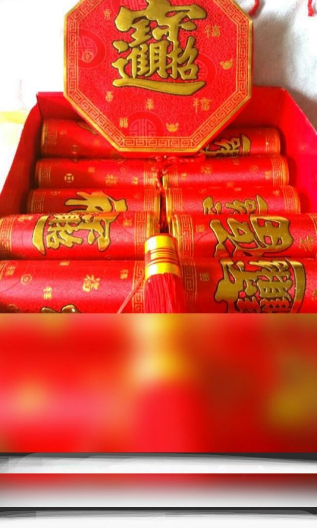 CNY Fire Crackers Decorations, Everything Else on Carousell