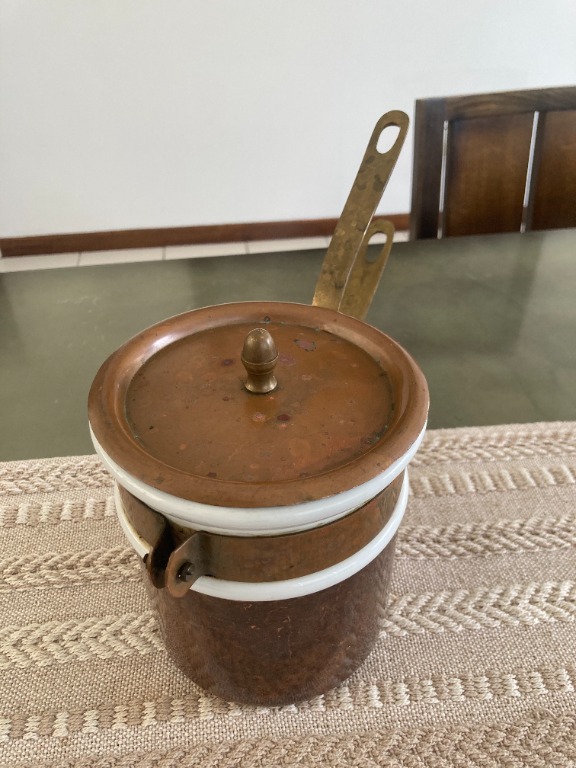 Copper and porcelain 'bain marie'., Furniture & Home Living ...