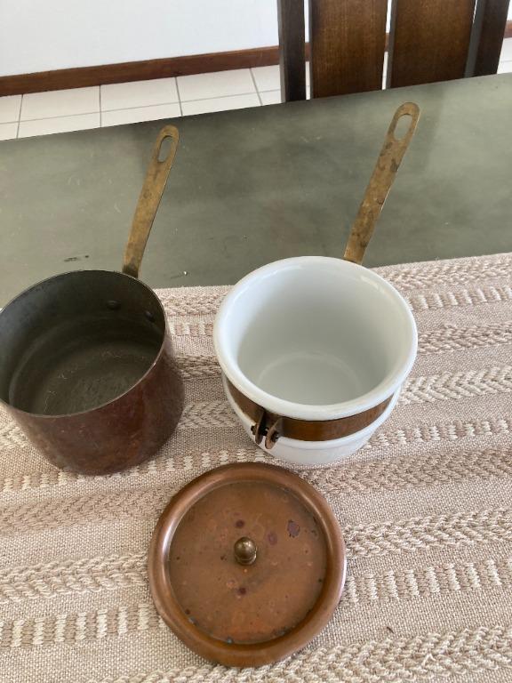 Copper and porcelain 'bain marie'., Furniture & Home Living ...