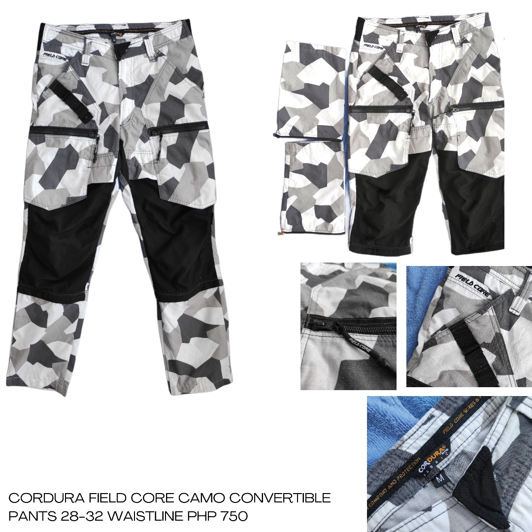 CORDURA FIELD CORE Camouflage convertible cargo pants, Men's Fashion ...
