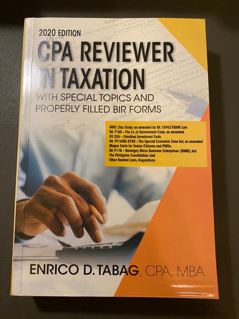 CPA Reviewer in Taxation (2020 edition) by Tabag, Hobbies & Toys, Books ...