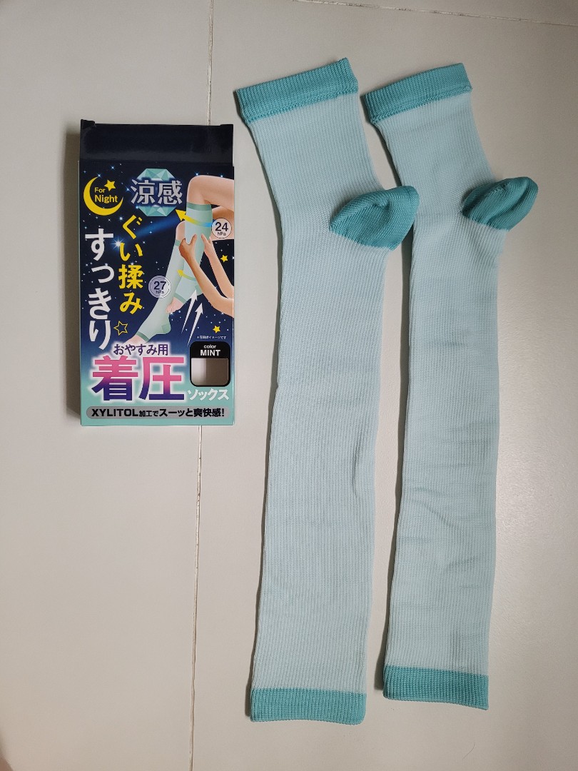 Donki Cooling Compression Stockings in Mint, Women's Fashion, Watches ...