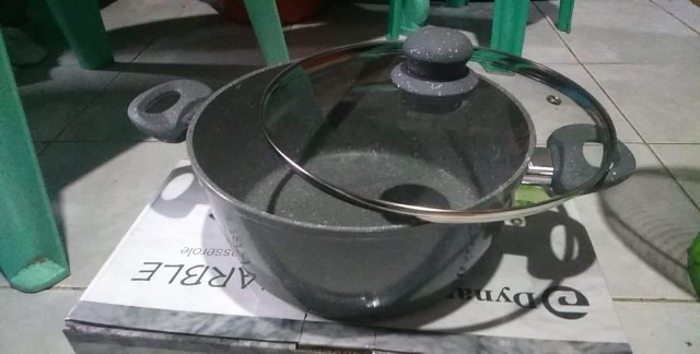 Dynamex Marble Induction 24cm Casserole Non-stick Coating Soft Touch ...