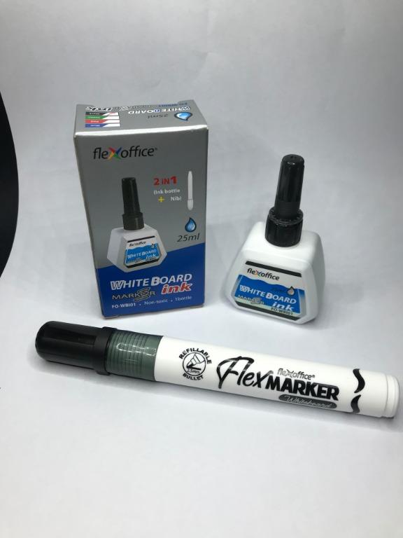 FLEXOFFICE WHITEBOARD MARKER PEN REFILLABLE, with FREE WHITEBOARD ...
