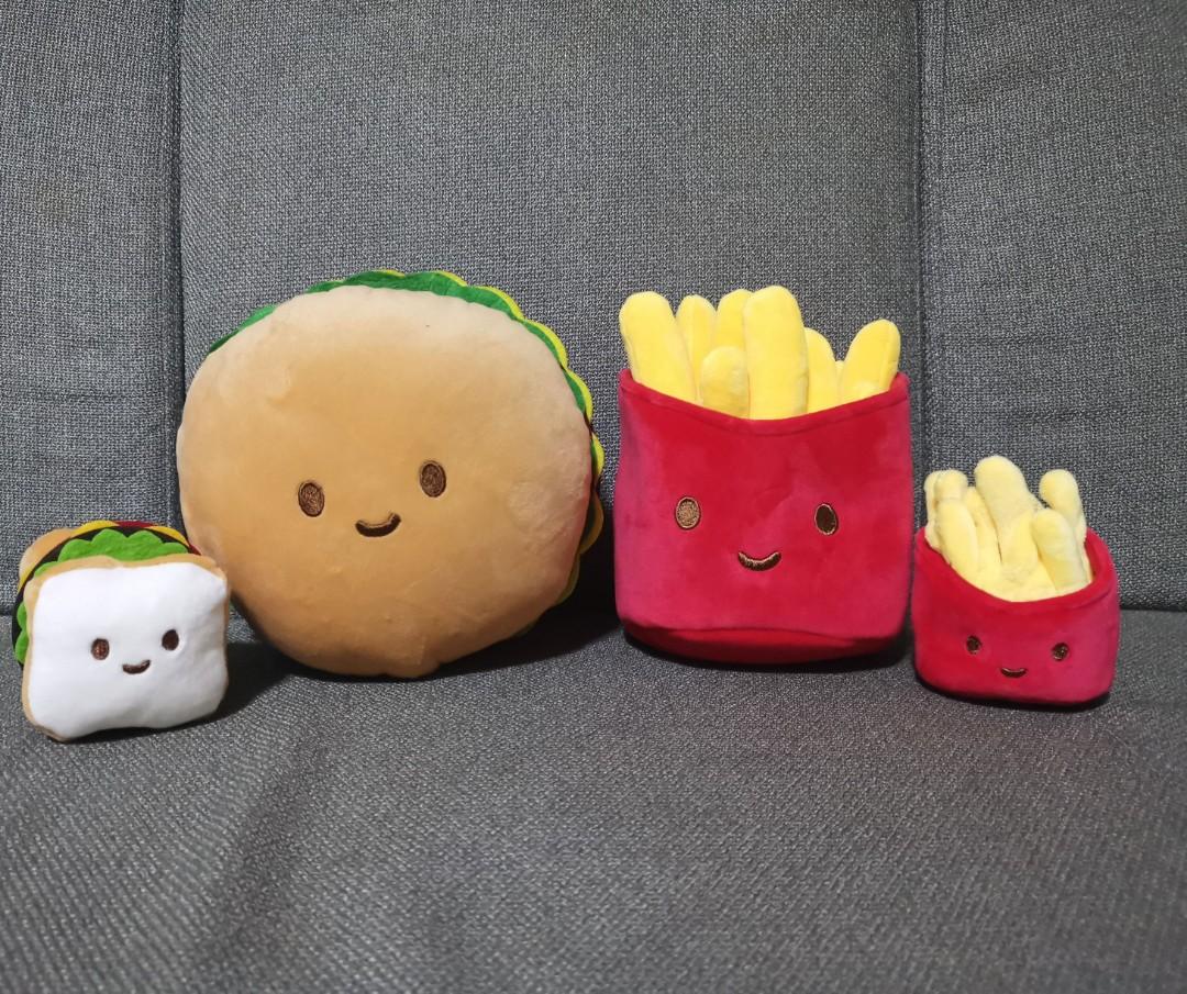 Fun claw food series burger fast food fastfood French fries keychain ...