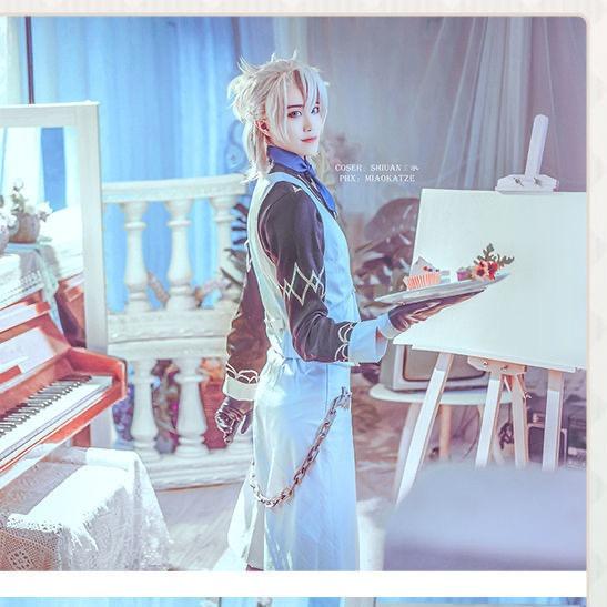 Genshin Impact Cosplay Albedo Cafe Cosplay Fan Made, Hobbies & Toys ...