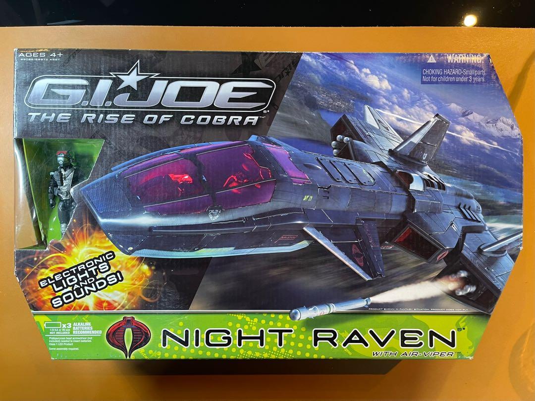 GI JOE Night Raven collectible fighter jet with Air Viper figure ...