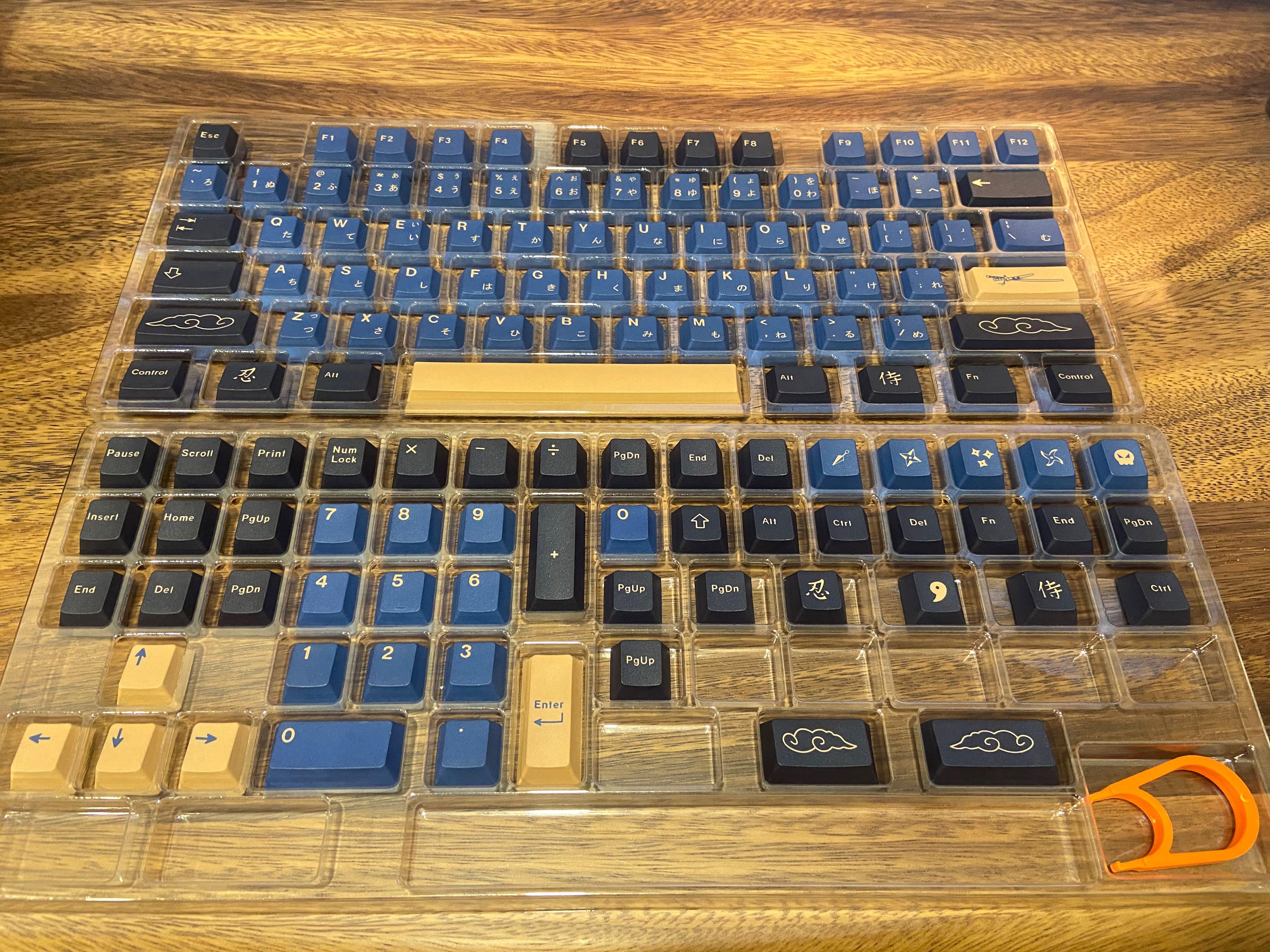 GMK Blue Samurai PBT Themed Keycaps, Computers & Tech, Parts ...