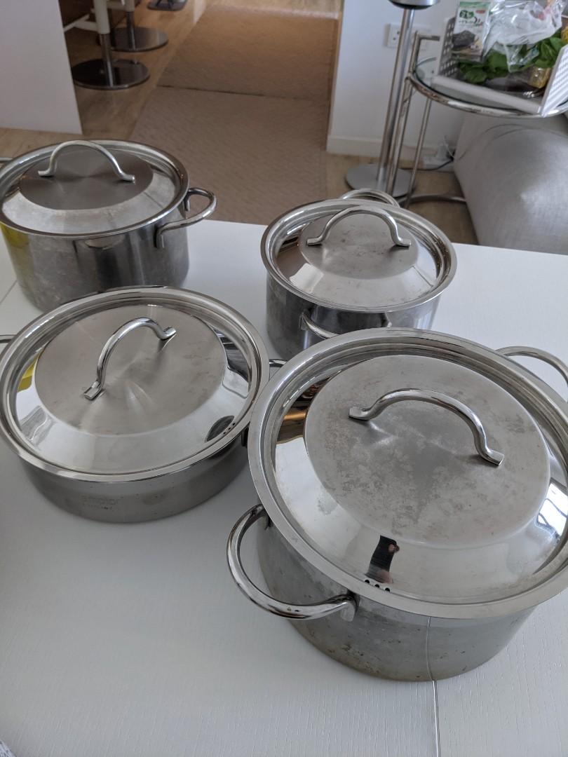Hamptons REX stainless steel pot bundle, TV & Home Appliances, Kitchen ...