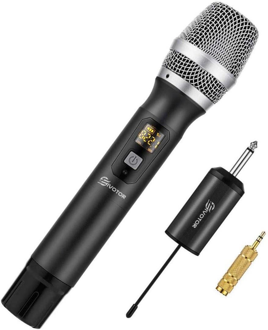 Handheld Wireless Microphone, EIVOTOR 25 Channel Professional Portable ...