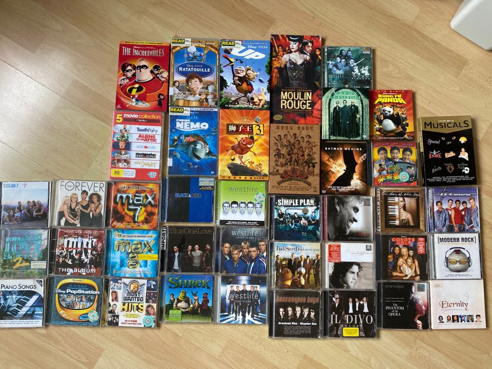 Huge lot of original cd and vcd dvd movies, Hobbies & Toys, Music ...