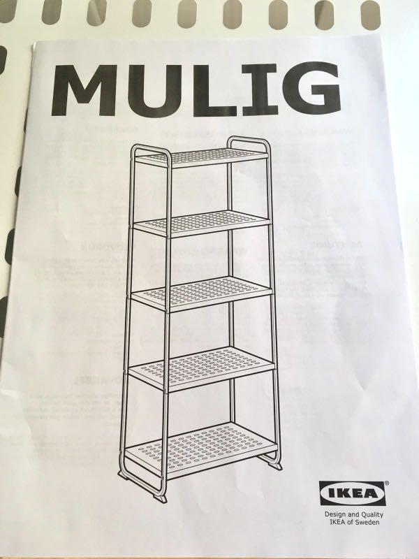 IKEA Rack Mulig White, Furniture & Home Living, Furniture, Shelves ...