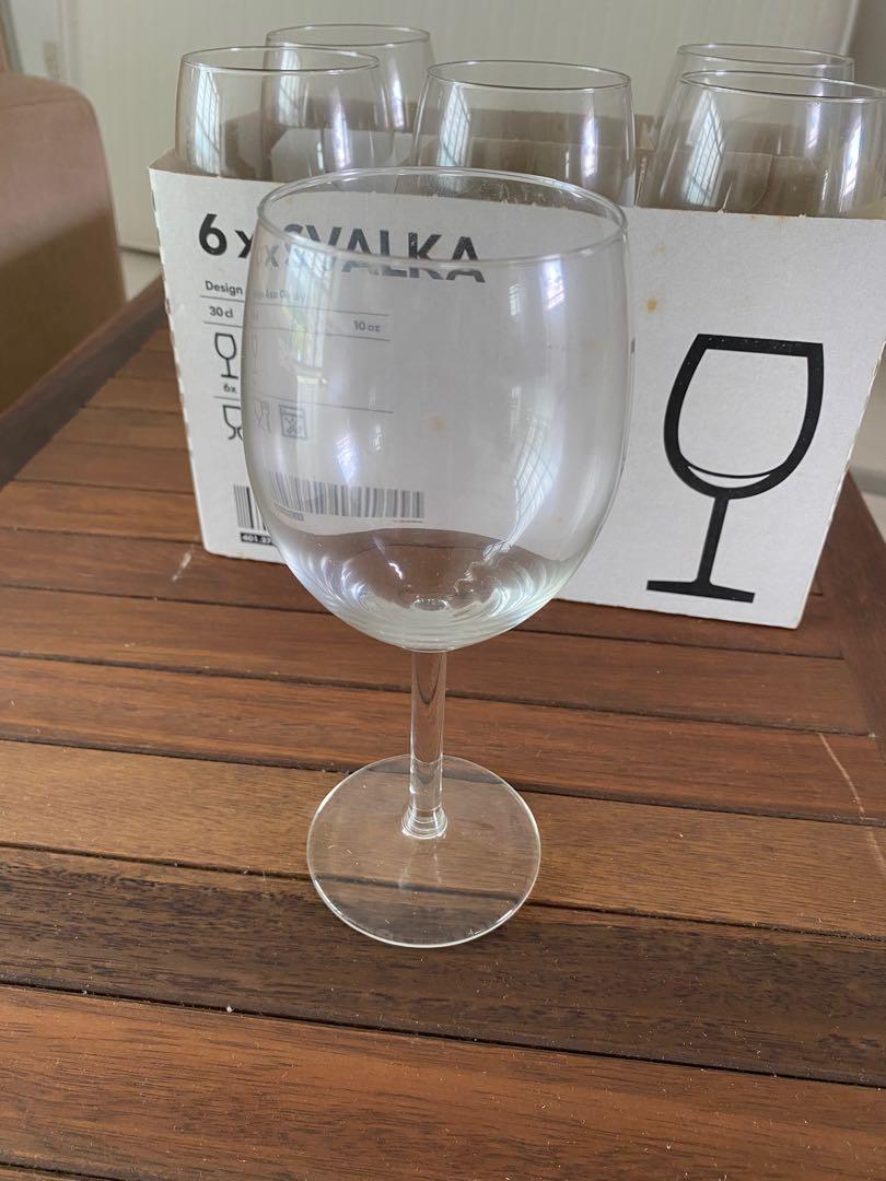 IKEA Svalka wine glass x6, Furniture & Home Living, Kitchenware ...