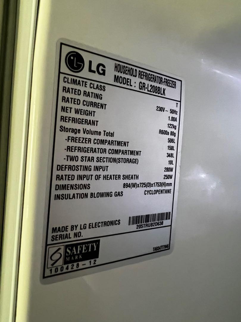 LG side by side fridge, TV & Home Appliances, Kitchen Appliances ...