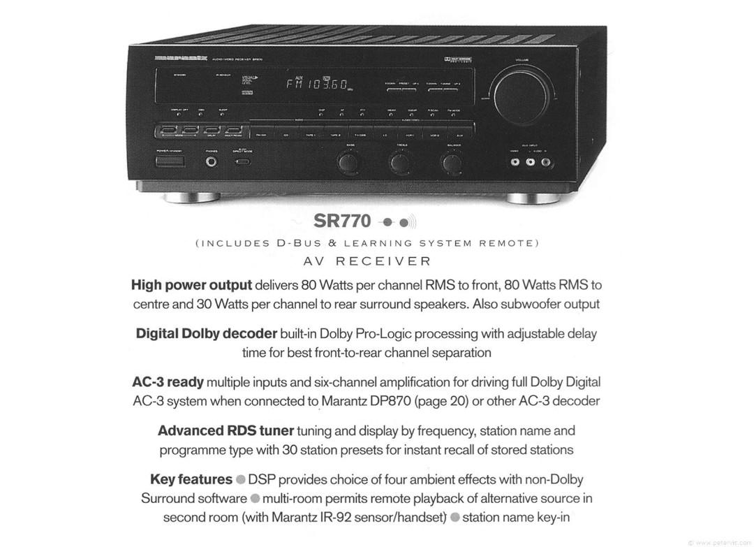 Marantz SR770 highpower Av receiver amplifier, Audio, Soundbars ...