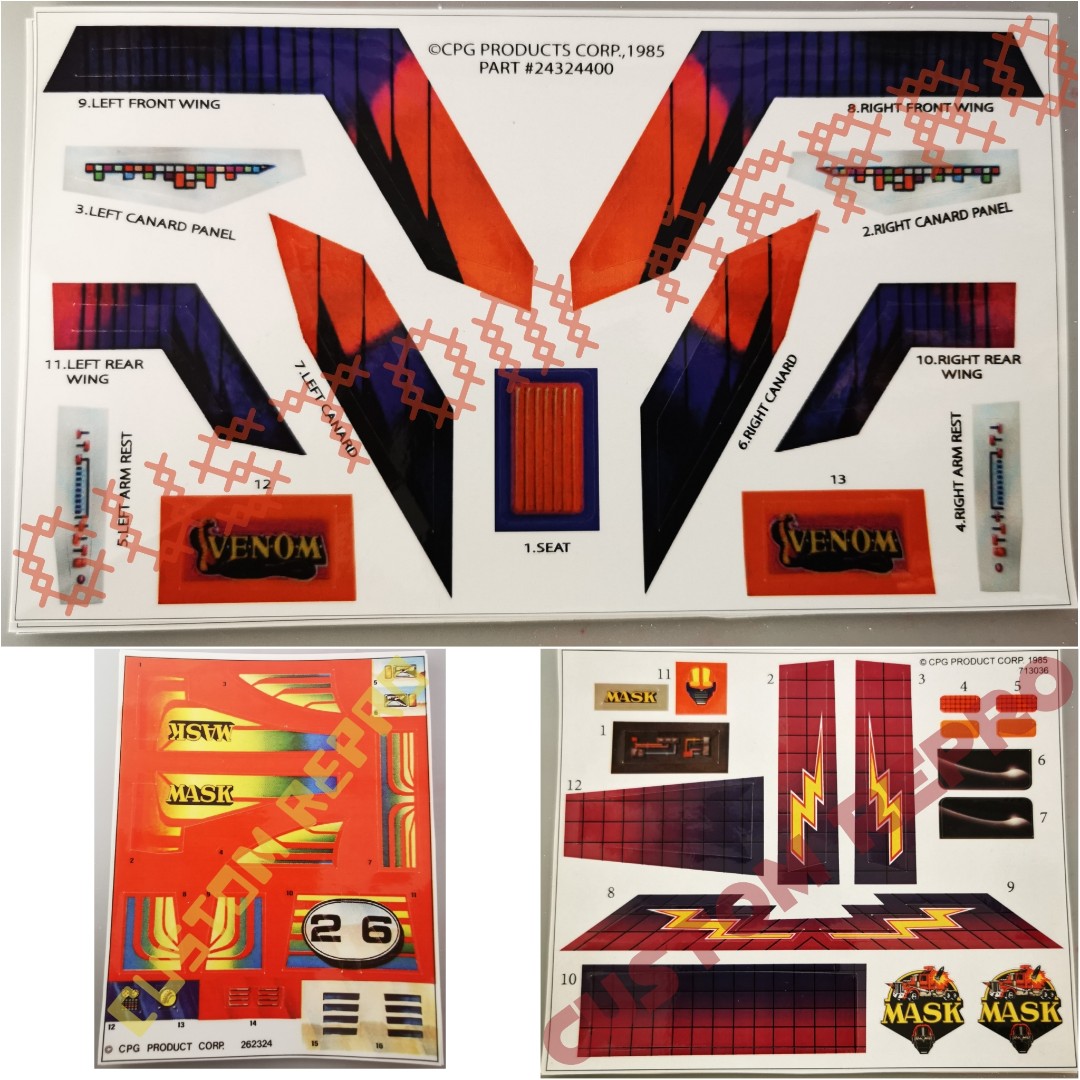 M.a.s.k Kenner Sticker Custom Repro, Hobbies & Toys, Collectibles ...