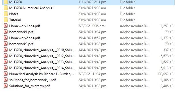 MH3700 Numerical Analysis 1 NTU, Hobbies & Toys, Books & Magazines ...
