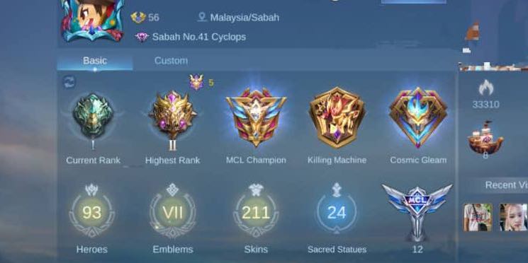 Mobile Legend (ML) Account, Video Gaming, Gaming Accessories, Game Gift ...