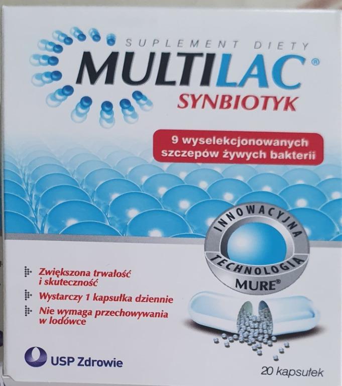Multilac Synbiotik 20 capsules per box, Health & Nutrition, Health ...