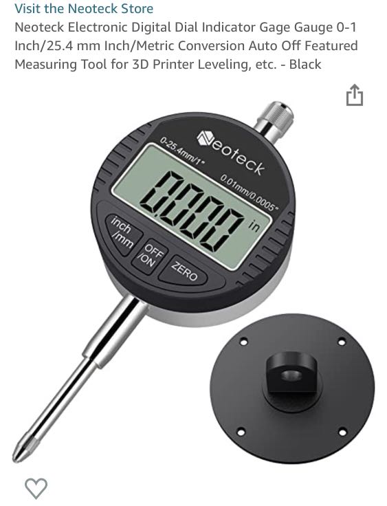 Neoteck Store Neoteck DTI Electronic Digital Dial Indicator 1''/25.4mm ...