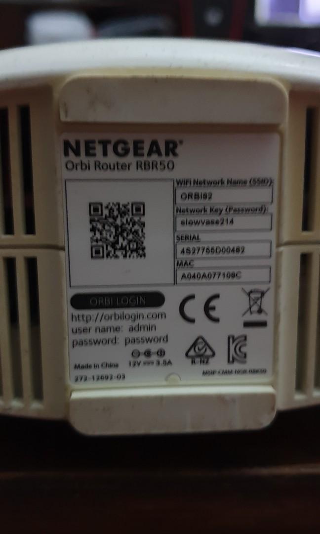 Netgear Orbi RBR50 router, Computers & Tech, Parts & Accessories ...