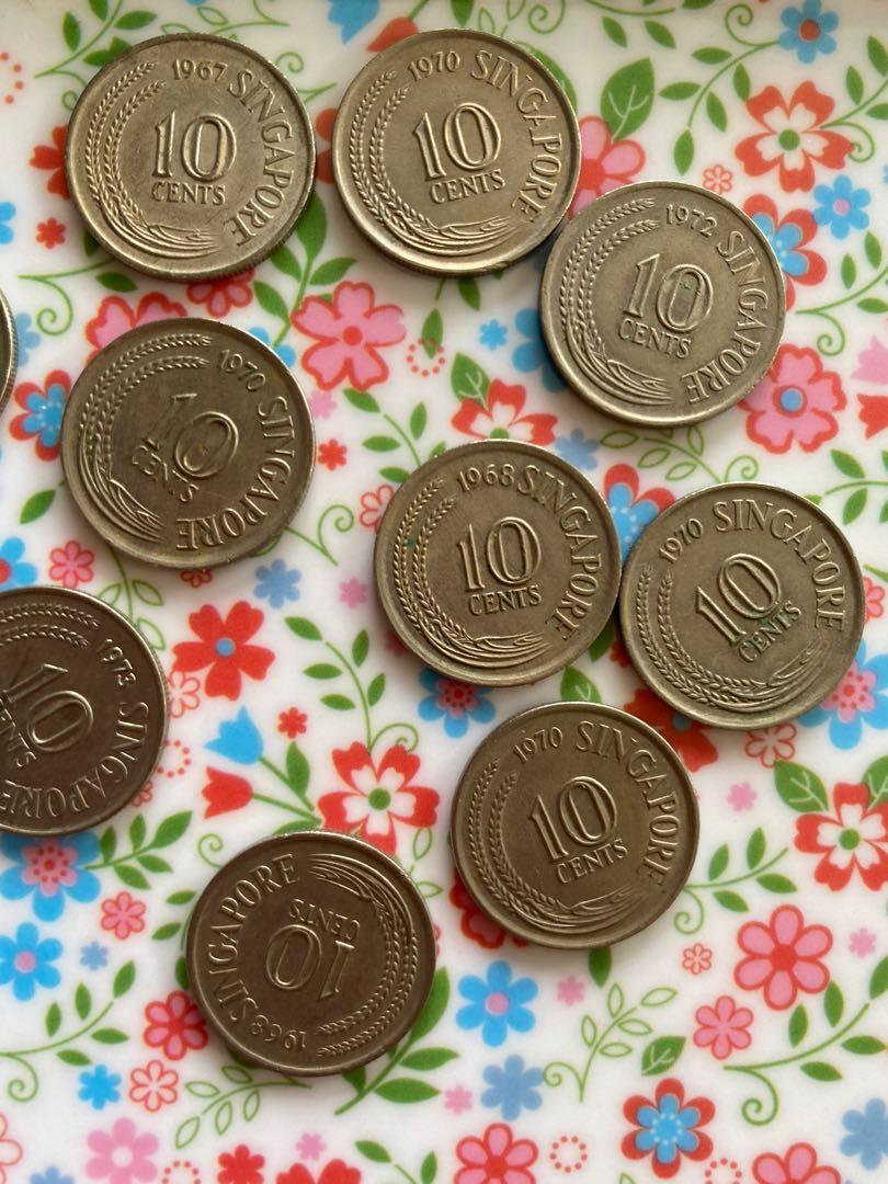 Old 10-cent coins, Hobbies & Toys, Memorabilia & Collectibles, Currency ...