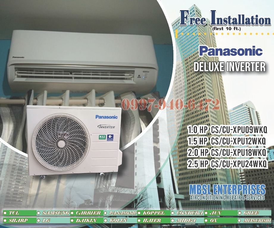 PANASONIC DELUXE NANOE INVERTER SPLIT TYPE AIR CONDITIONERS WITH FREE ...