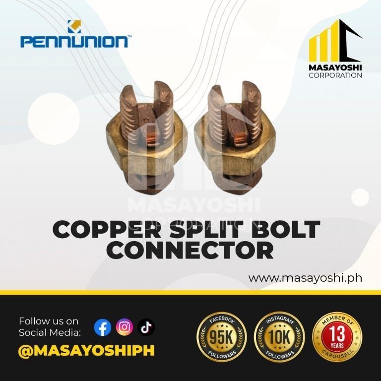 Penn Union Copper Split Bolt Connector 4 Sol. - 1/0 Str. | Model# S-1/0 ...