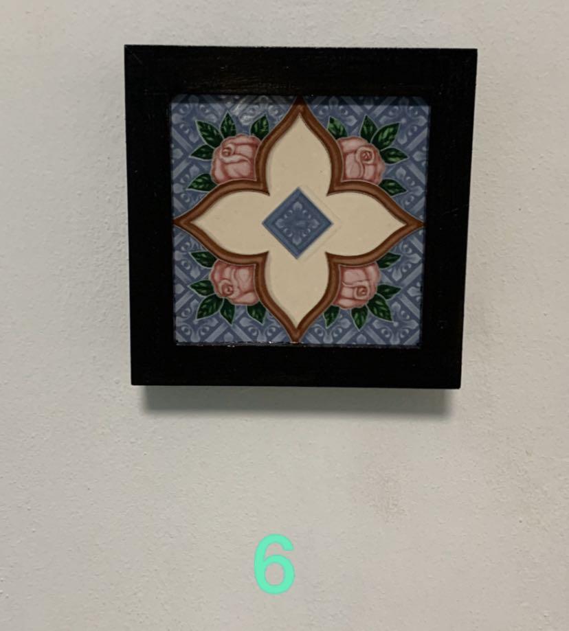 Peranakan tile with frame wall / desk decor, Furniture & Home Living ...