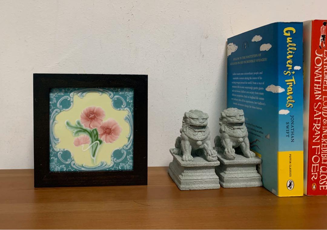 Peranakan tile with frame wall / desk decor, Furniture & Home Living ...
