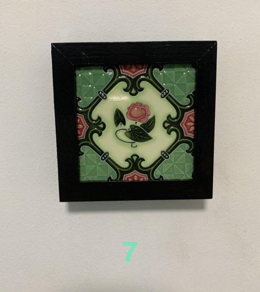 Peranakan tile with frame wall / desk decor, Furniture & Home Living ...