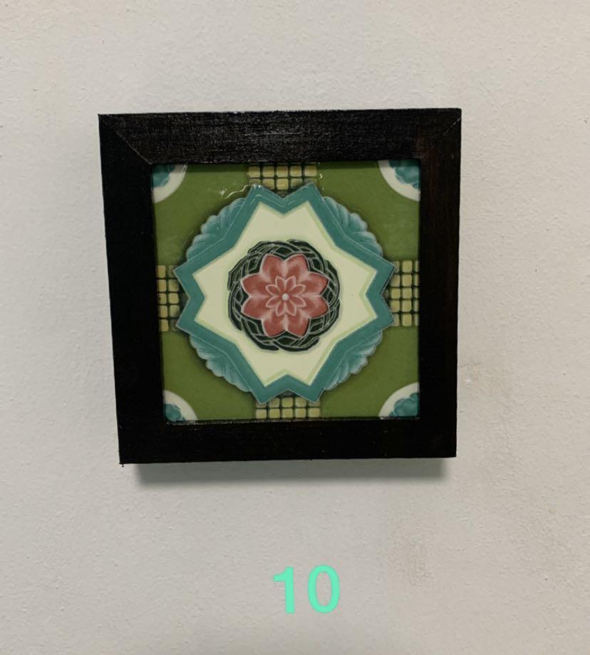 Peranakan tile with frame wall / desk decor, Furniture & Home Living ...
