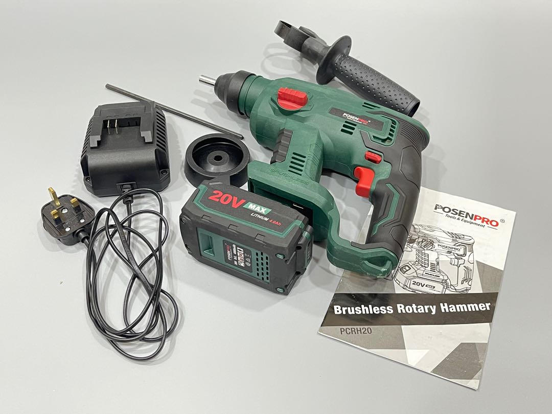 POSENPRO PCRH20 | 20V Brushless Cordless Rotary Hammer Drill, Furniture ...
