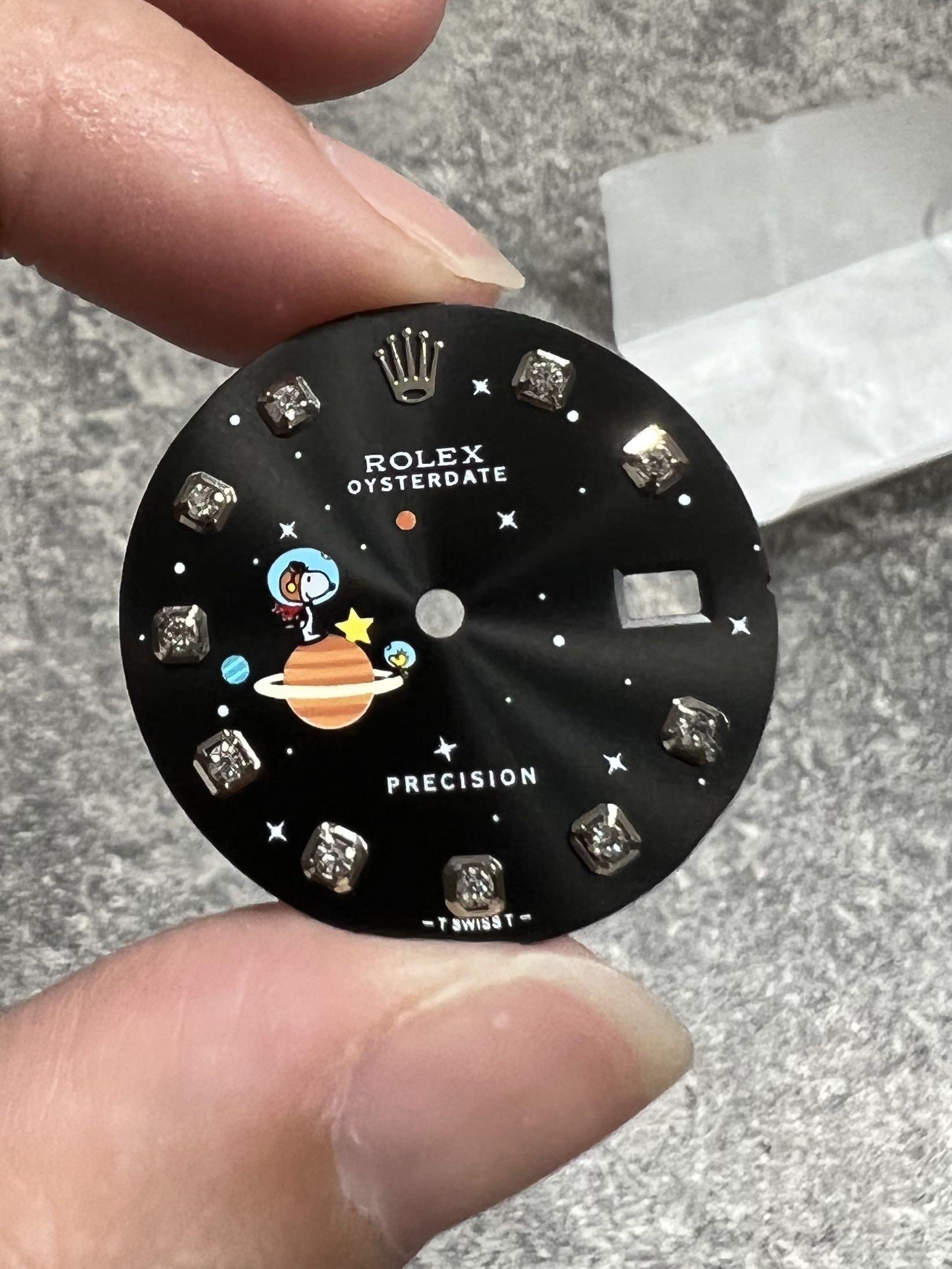 Rolex 6694 Snoopy Dial Diamond Custom, Luxury, Watches on Carousell