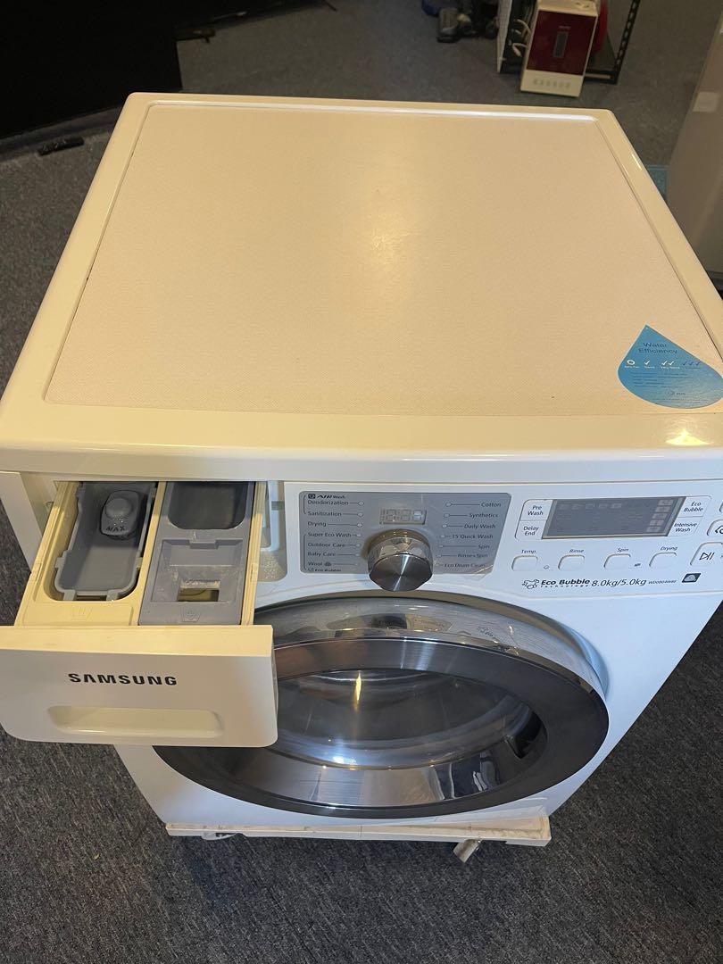 Samsung WD0804W8E 1400rpm 8kg/5kg Eco Bubble Washer Dryer, TV & Home ...